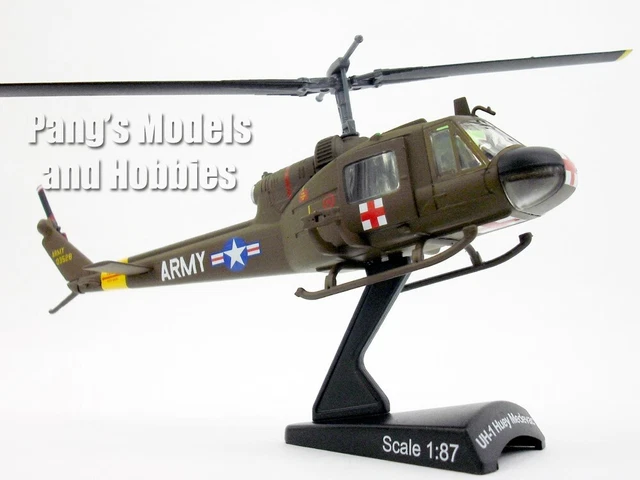 BELL UH-1 IROQUOIS (Huey) MEDEVAC 1/87 Scale Diecast Metal Model £38.45 ...