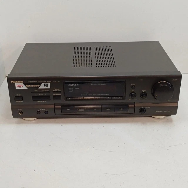 TECHNICS SA-GX180 AV Control Stereo Receiver TESTED RDS 60 Watt Phono ...