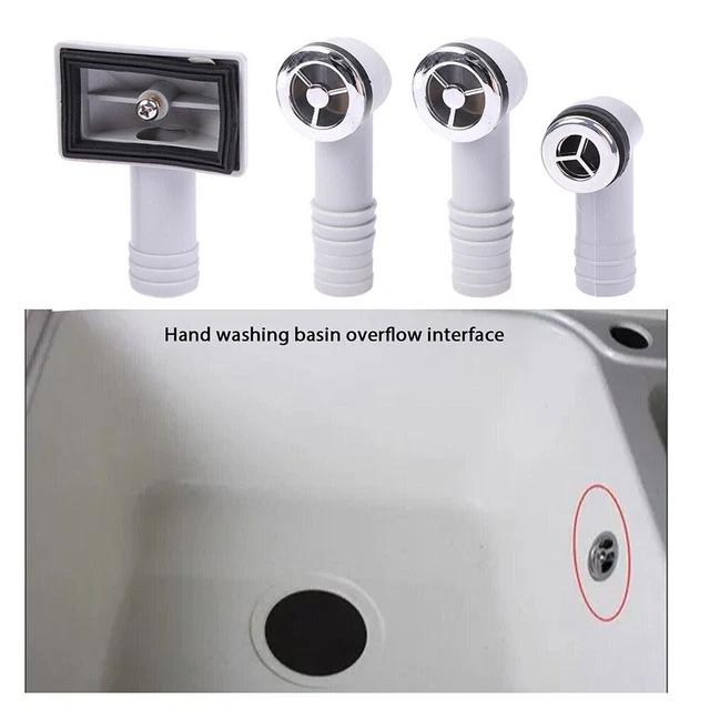 SINK OVERFLOW HEAD Wash Basin Overflow Round Square Interface Kitchen ...