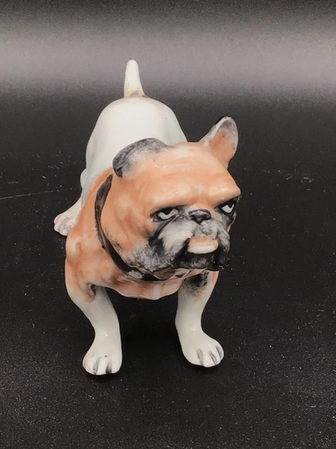 VINTAGE HAND PAINTED Grumpy French Bulldog One Ear Up One Ear Down 3.5 ...