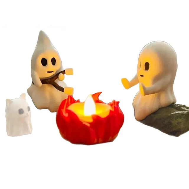 GHOST CAMPFIRE GATHERING 3D Small Ghost Campfire Nightlight Cute ...