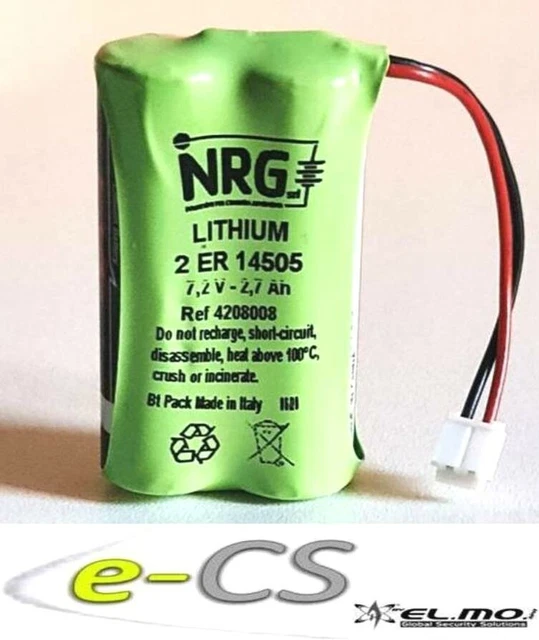 BATTERIA ORIGINALE ELMO 7.2v-2,6 Trial Condor Antifurto Allarme ...