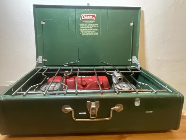 VINTAGE COLEMAN 413H Duel 2 Burner Camp Stove Made in USA 1984 $119.17 ...