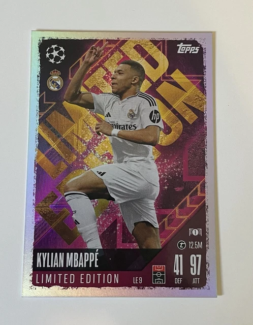 Topps Match Attax 2024 2025 24 25 Kylian Mbappe Real Madrid Limited