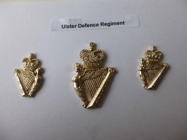 BRITISH ARMY CAP & Collar Badges- The Ulster Defence Regiment UDR £17. ...