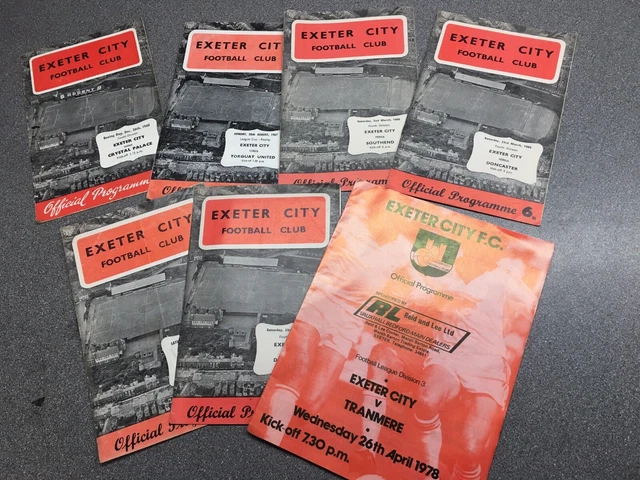 EXETER CITY FOOTBALL Programmes x 7 - 1960’s / 70’s £8.50 - PicClick UK