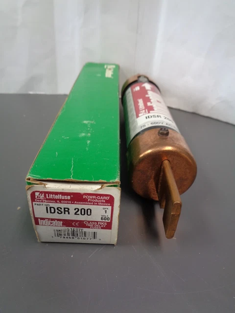 NEW LITTELFUSE IDSR 200 Amp Fuse Indicator FRS-R-200 600 Volt NIB $75. ...