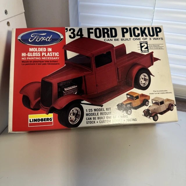 LINDBERG 1934 FORD Pickup Truck Model Kit 1/25 Scale 72155 New Nib $14. ...