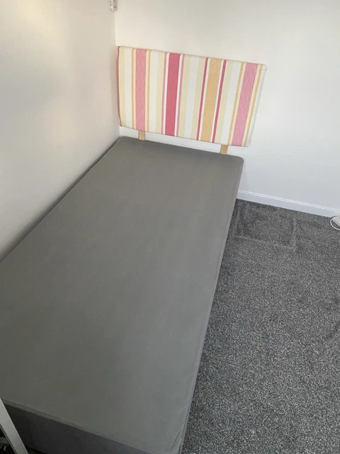 SINGLE DIVAN BED Base with Drawers and Headboard £21.48 - PicClick UK