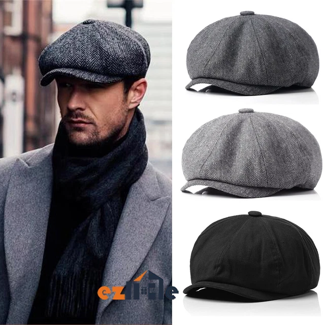 GOLF BERET HAT Mens 8 Panels Peaky Blinders Baker Boy Newsboy Driving ...