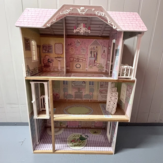 KIDKRAFT EXTRA LARGE Dolls House High Quality With Balcony, Stairs And ...