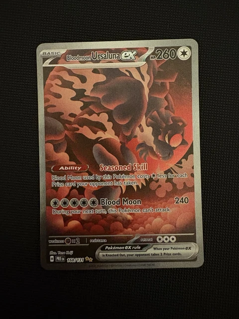 BLOODMOON URSALUNA EX 168/131 SIR Prismatic Evolutions Pokemon Card ...