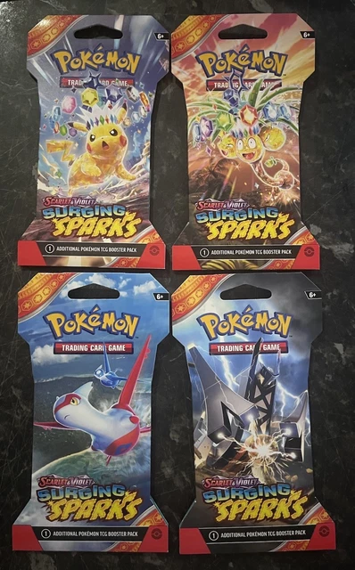 POKÉMON TCG: SURGING Sparkes Sleeved Blister Packs X 4 (Art Set) $40.90 ...