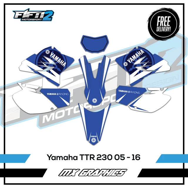 YAMAHA TTR 230 TTR230 Graphic Kit Backgrounds Rim Trim Parts Decals 05 ...
