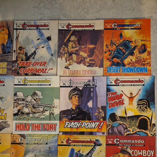 25X COMMANDO War Comics Issue number range 1719 - 1789 Job Lot Bundle ...
