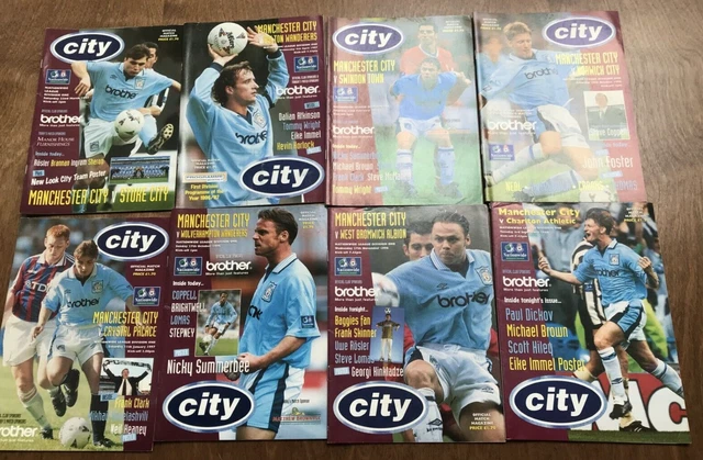 MANCHESTER CITY PROGRAMMES x 8 Season 1996/97 £0.99 - PicClick UK