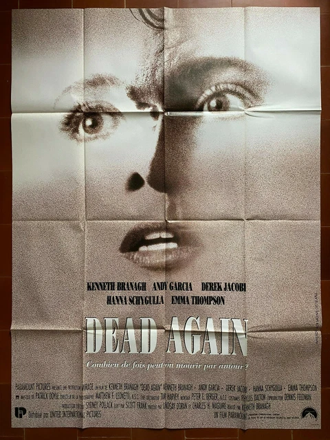 AFFICHE DEAD AGAIN Kenneth BRANNAGH Emma THOMPSON Derek JACOBI ...