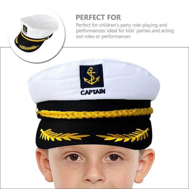 YACHT CAPTAIN HAT Costume Accessories for Men Women Captain's Adults ...
