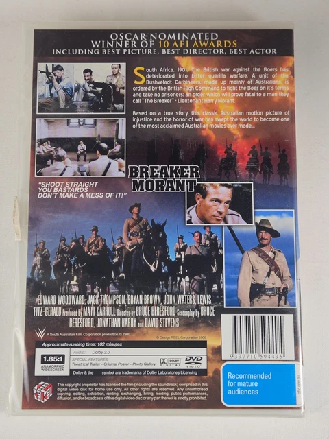 BREAKER MORANT DVD Silver Anniversary Edition (New & Sealed) Region 4 £ ...