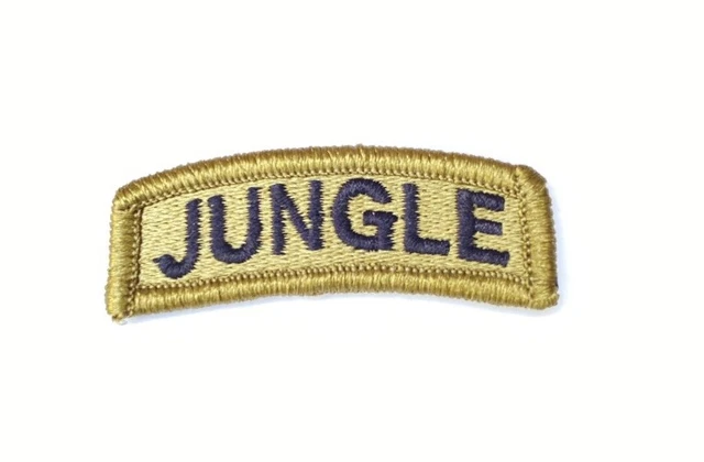 US ARMY JUNGLE Tab patch Ocp Acu Multicam Scorpion Tan499 Uniform Bagby ...