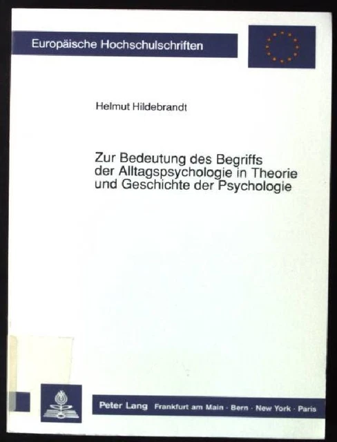 ZUR BEDEUTUNG DES Begriffs der Alltagspsychologie in Theorie und ...