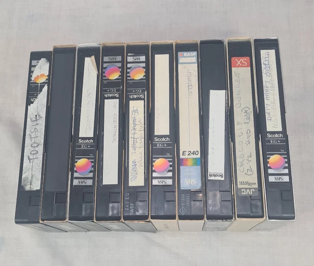10 USED RECORDABLE VHS Tapes Includes 8 Scotch Tapes. Total 35 Hours £ ...