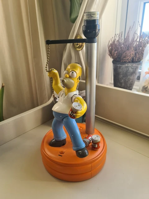 VINTAGE KINGAMERICA 2004 Homer Simpson Duff Desk Lamp RARE Spares Or ...