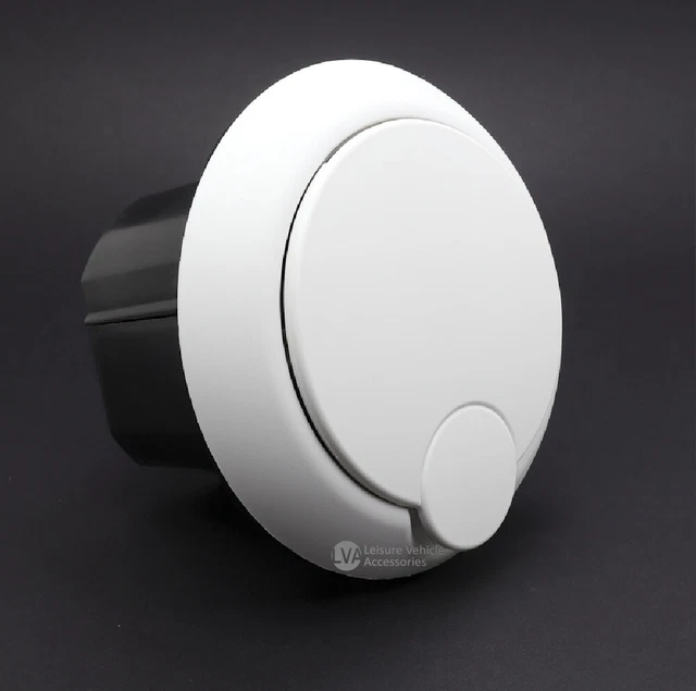 WHITE ROUND FAP 230v 240v Mains Electric Inlet Hook-up Socket Caravan ...