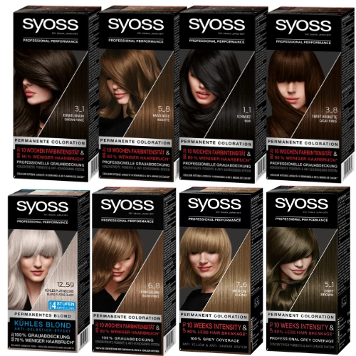 3X SYOSS PERMANENTE COLORATION - 11 Haarfarben zur Auswahl EUR 20,95 ...