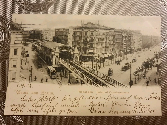 ALTE POSTKARTE BERLIN - Hochbahn Bahnhof Oranienstraße - 1902 EUR 10,00 ...