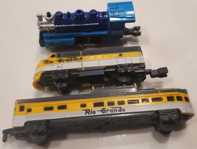 VINTAGE MICRO MACHINES Rio Grande Train Toy Lot VTG Galoob 1989 80s ...