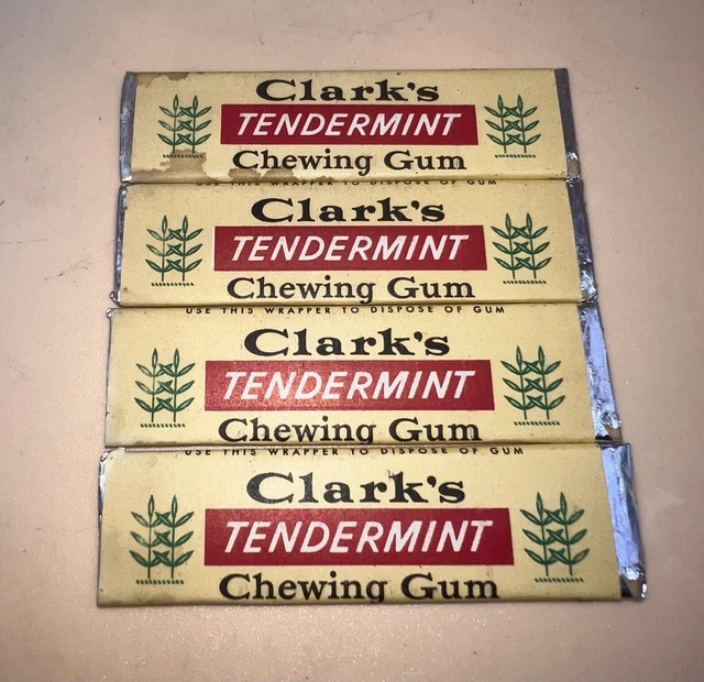 WWII ARMY SOLDIER 4 Chewing GUM STICKS with wrapper CLARK's Tendermint ...