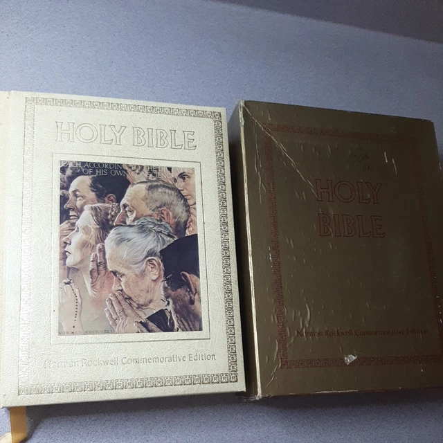 HOLY BIBLE NORMAN Rockwell Commemorative Edition King James 1979 in ...