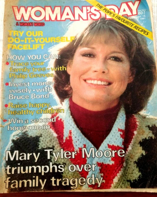 1981 WOMANS DAY Magazine Mary Tyler Moore~Vera Lynn~Glenda Jackson ...