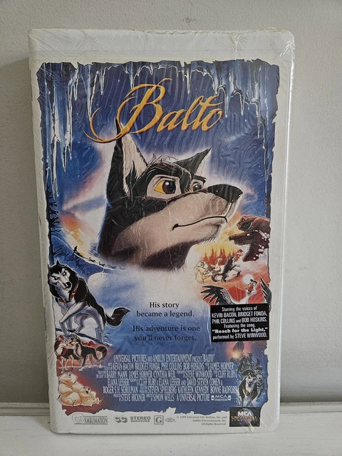 BALTO (VHS, 1995) Kevin Bacon Bridget Fonda Phil Collins Winwood New ...