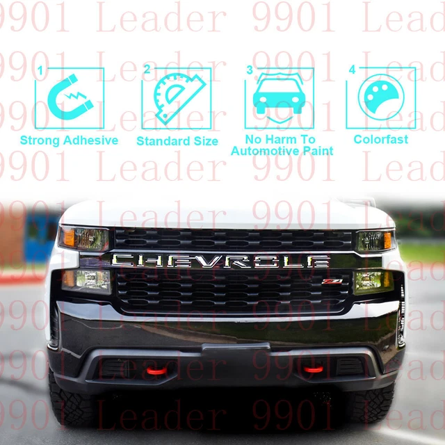 2019-2022 FRONT GRILLE letter inserts Fit Silverado 1500 Custom Red EUR ...