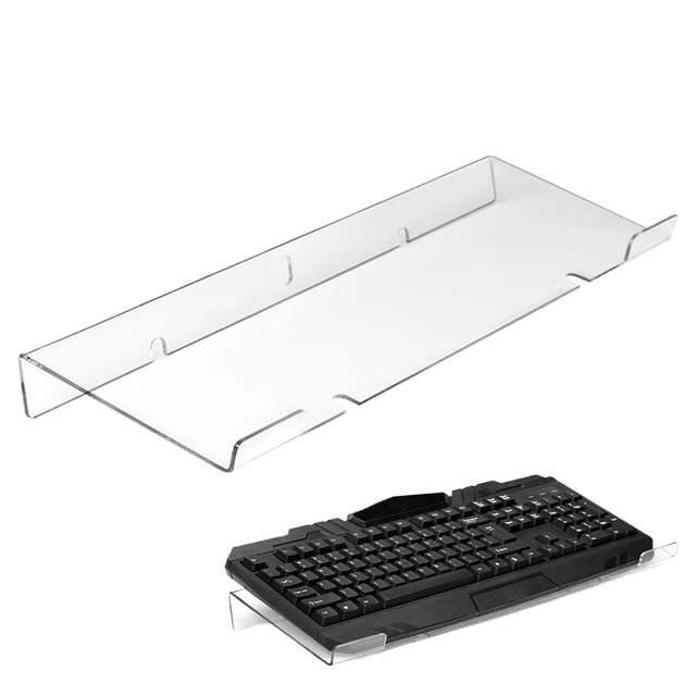 ACRYLIC KEYBOARD RISER Tilted Computer Keyboard Stand Clear Ergonomic ...
