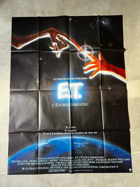 AFFICHE ANCIENNE ORIGINALE datant de 1982 E.T. l'Extra-Terrestre par ...
