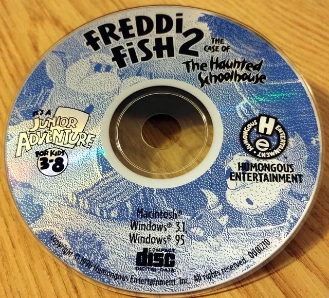FREDDI FISH 2: Haunted Schoolhouse Retro PC/Mac Game Disc [Tested ...