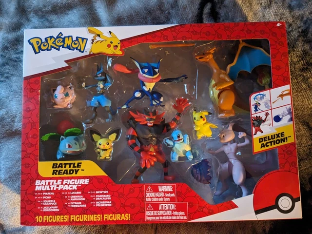 POKEMON BATTLE FIGURE Incineroar Mewtwo Lucario Charizard Greninja Set ...