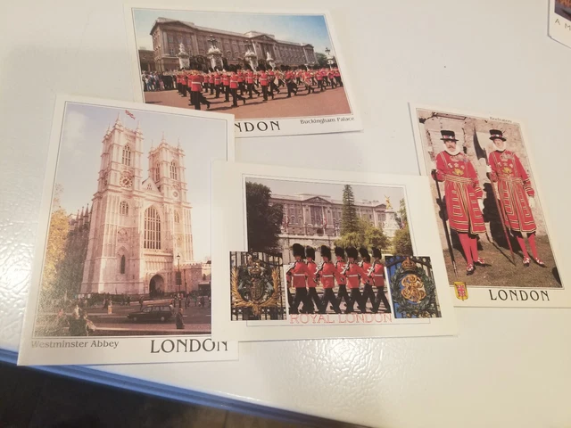 CARTOLINA BEEFEATER TOWER di Londra, Buckingham Palace, Abbazia di ...