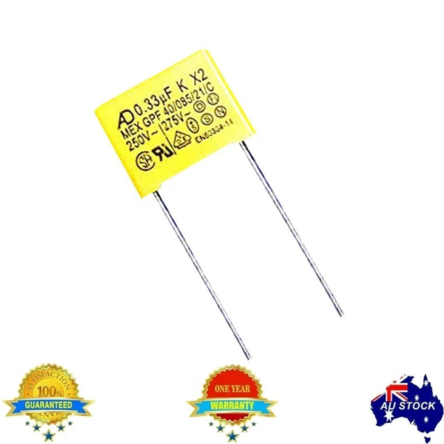 X2 SAFETY CAPACITOR for Power tool Fan Motor 275V AC 433K 0.33uf pin ...