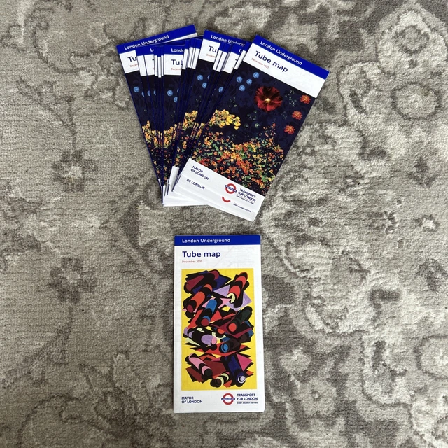 LONDON UNDERGROUND TUBE Maps December 2023 Bundle & December 2020 £3.24 ...
