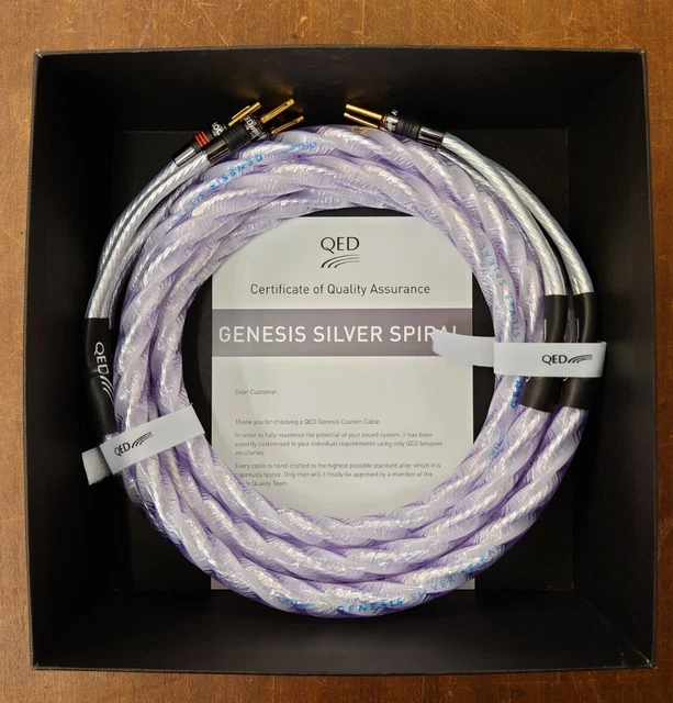 NEW QED SIGNATURE Genesis Silver Speaker Cable -Custom Length - Read ...