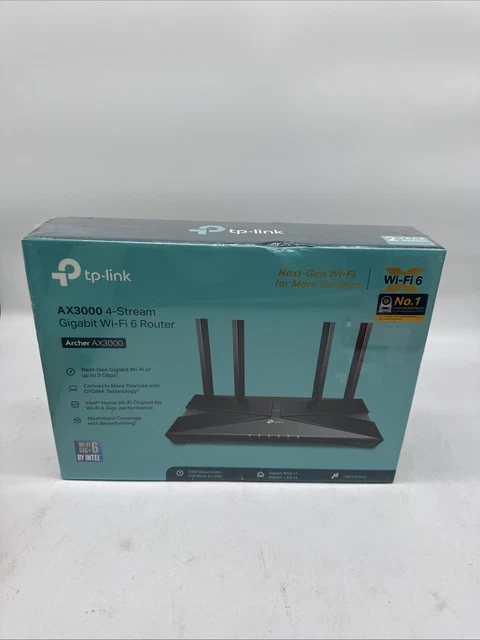 TP-LINK ARCHER AX3000 Wireless Dual-Band Gigabit WiFi 6 Router Intel ...