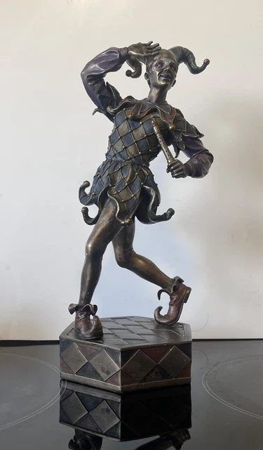 VINTAGE 2004 VERONESE Cold Cast Bronze Jester Statue £42.31 - PicClick UK