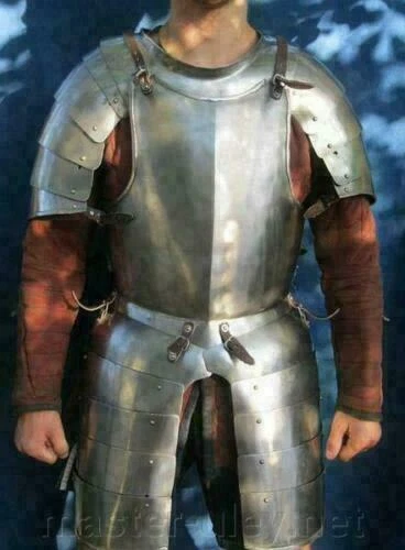 MÉDIÉVALE MAIN DEMI Corps Armor Suit Avec Plastron & Épaulière Fabriqué ...