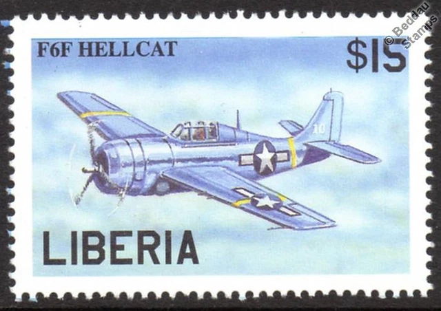 GRUMMAN F6F HELLCAT WWII Aircraft Mint Stamp £1.99 - PicClick UK