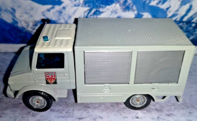 FOURGON POLICE CRS Unimog Mercedes Transforme Sur Base Solido 1/50 EUR ...