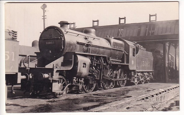 AN EARLY REAL Photo Post Card of LMS 2-6-0 Crab Class Loco No 13085 BR ...